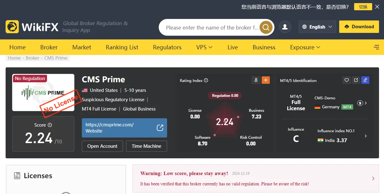 بروکر CMS Prim | بررسی ریز بینانه بروکر سی ام اس پرایم 2025
